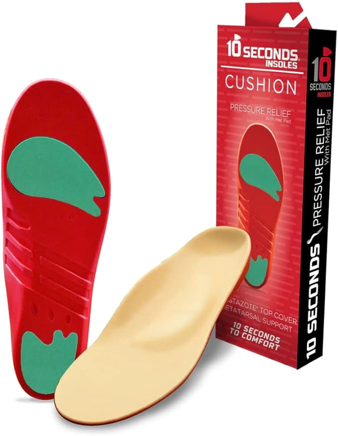 10 Seconds 3030 Pressure Relief with Metatarsal Pad Insoles, Moderate ...