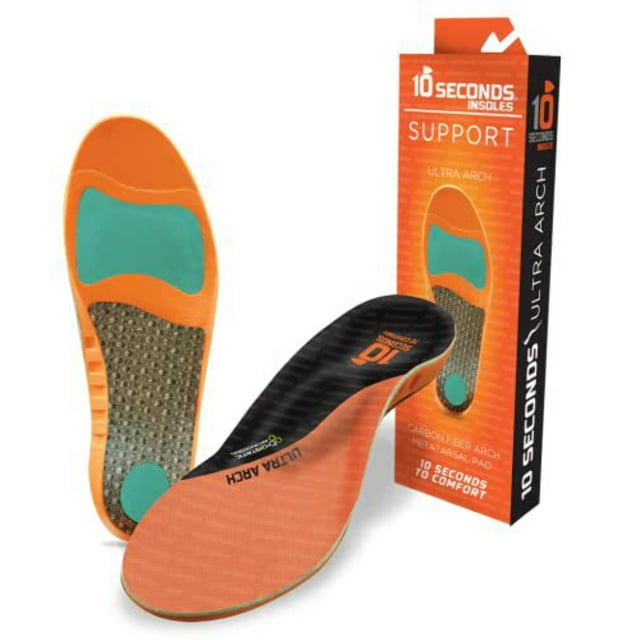 10 Seconds Unisex Ultra Arch Support Insoles, Extra Fit Shoe Inserts ...