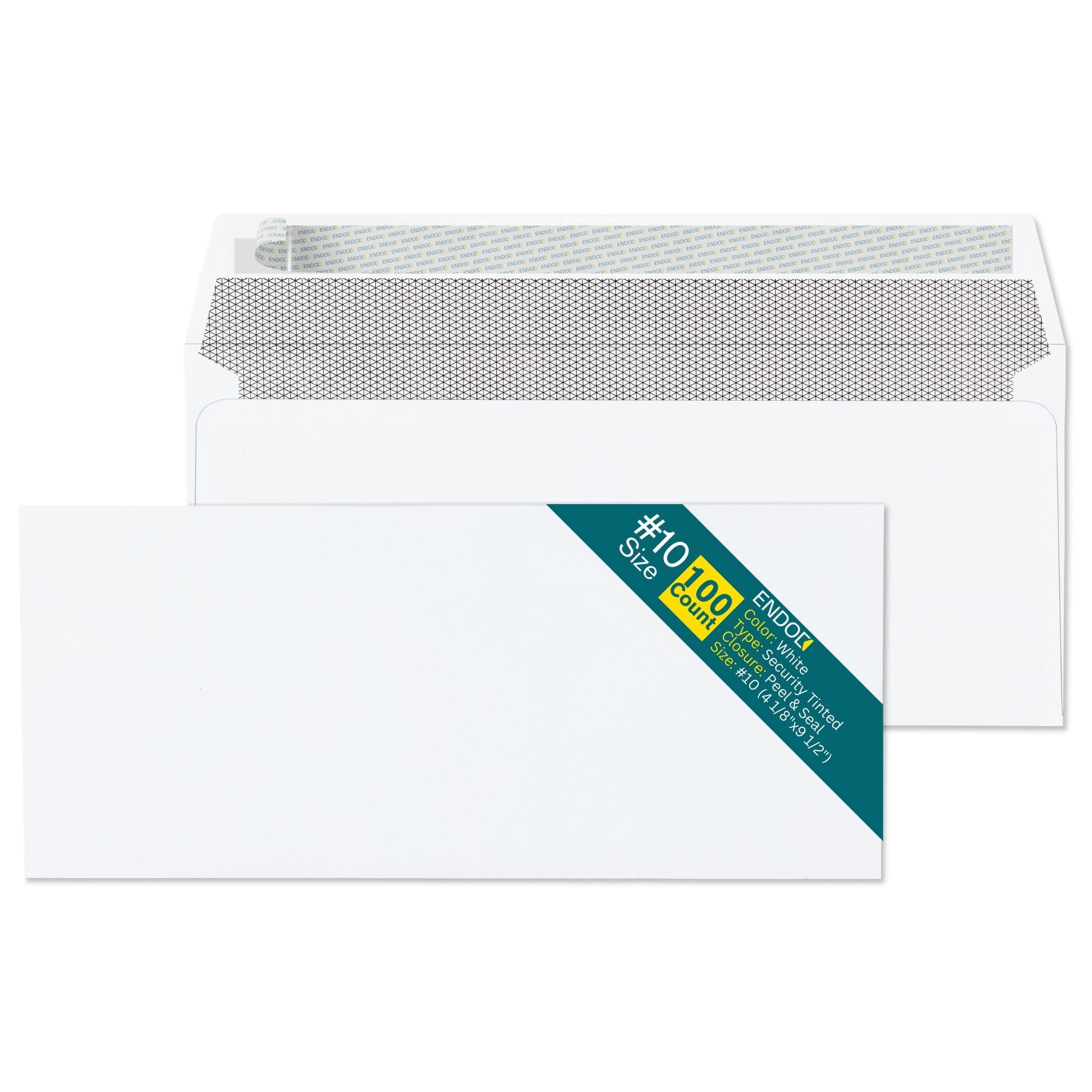 #10 Security Envelopes Self Seal - 100 Count - Letter Size Business ...