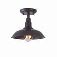 10" Semi Flush Mount Ceiling Light Fixture in Brown Finish, Stylish ...