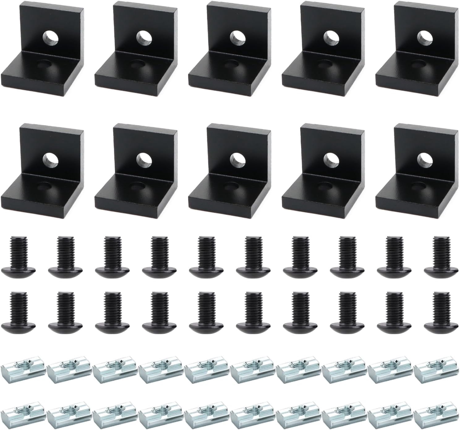 10 Set 25, 10 Series Aluminum Extrusion L Corner Bracket - Heavy Duty ...