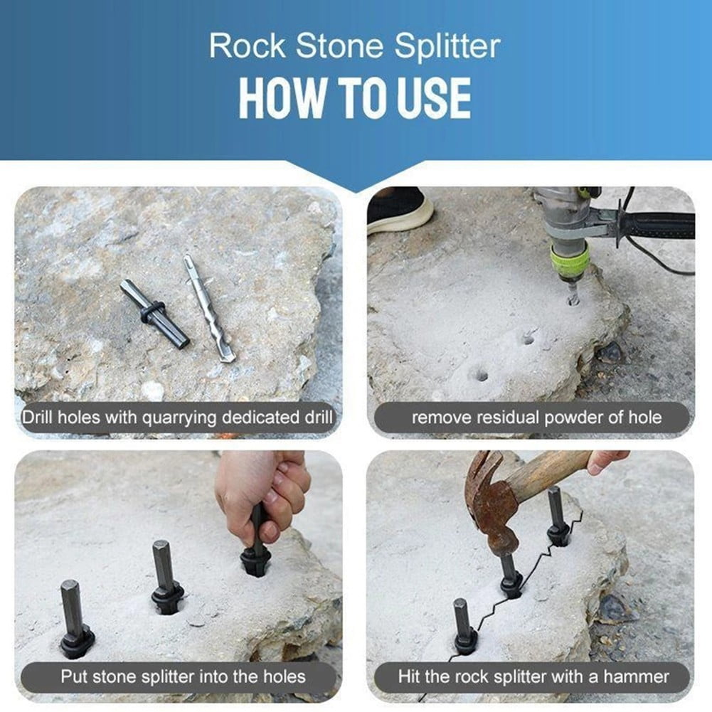 10 Set 9/16 Inch Plug Wedges Feather Shims Rock Stone Splitter Hand ...