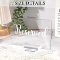 10 Set Acrylic Reserved Table Signs Clear Wedding Reserved Signs with ...