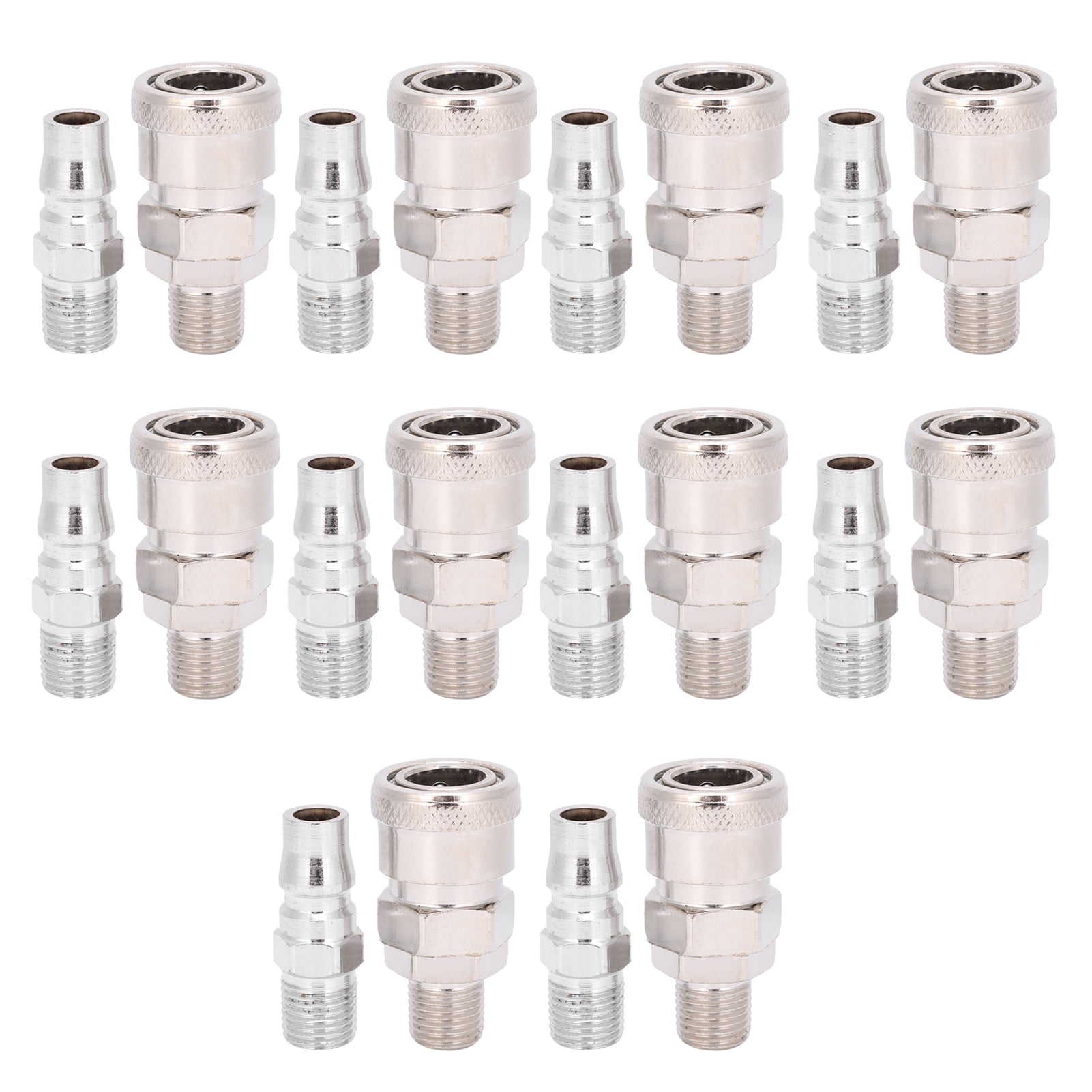 10 Set Air Compressor Accessories Quick Release SelfLocking Barb C-Type ...