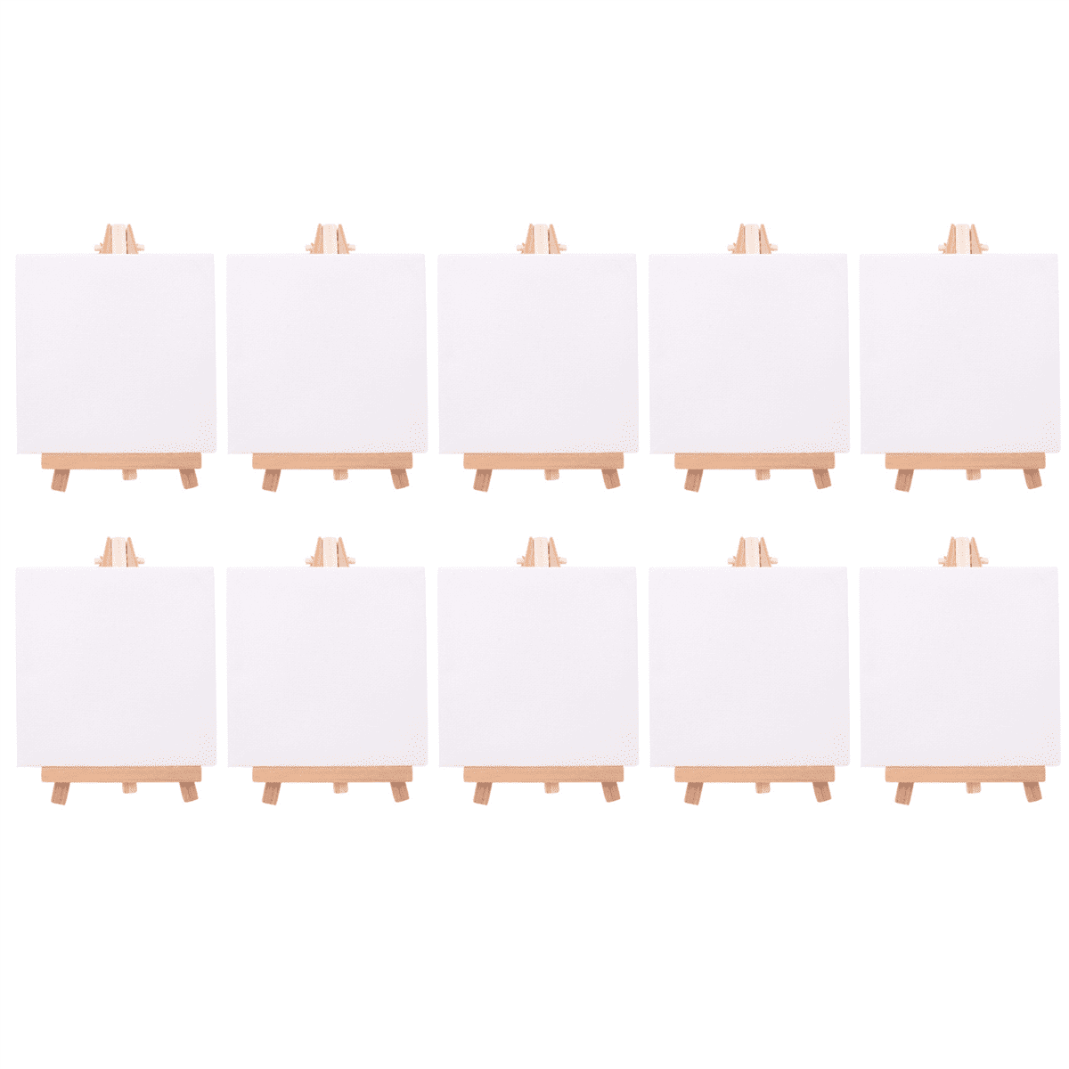 10 Set Artists Mini Canvas Painting Craft DIY Drawing Small Table Easel ...