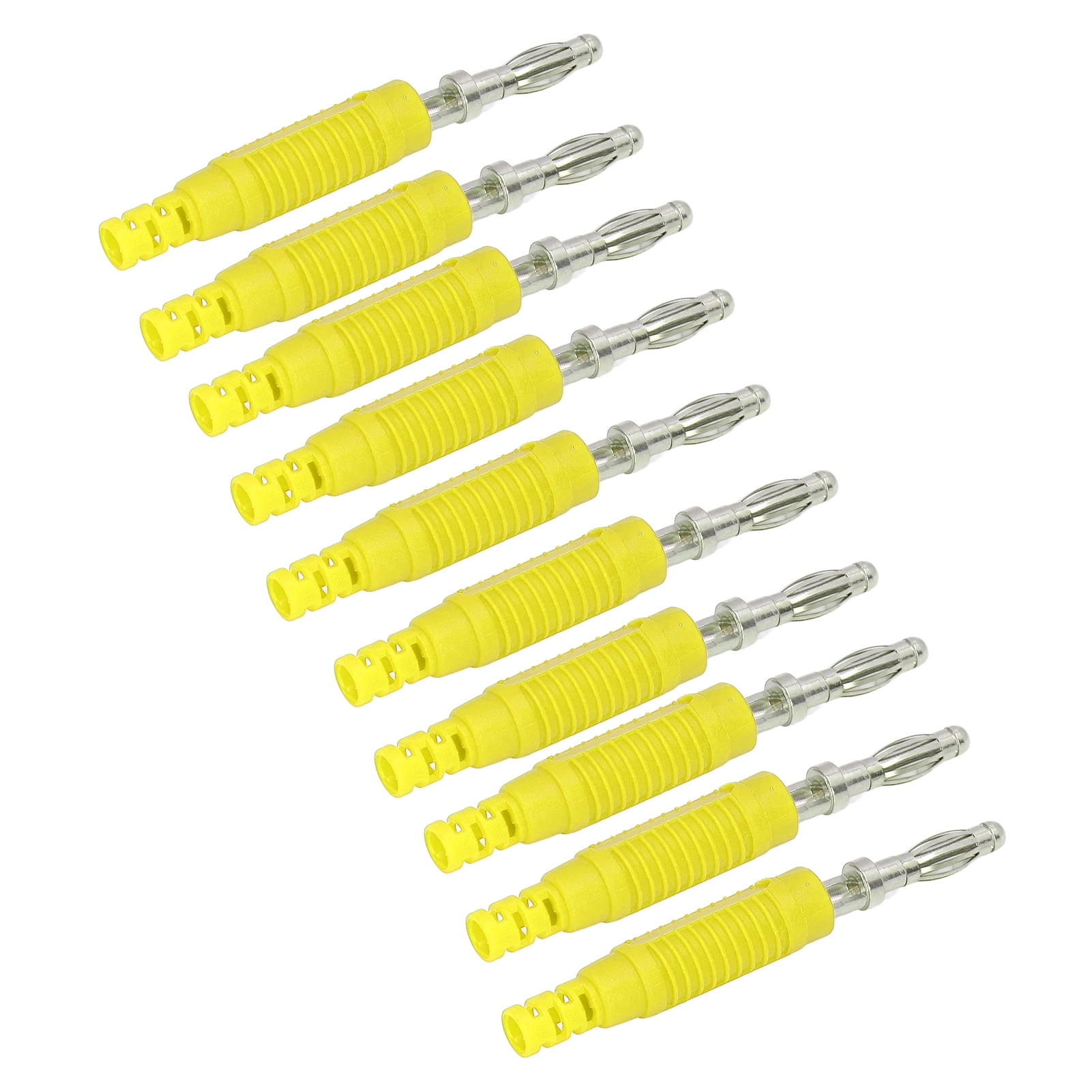 10 Set Banana Male Plug Brass PA Jack Connector Press Fit Insulation ...