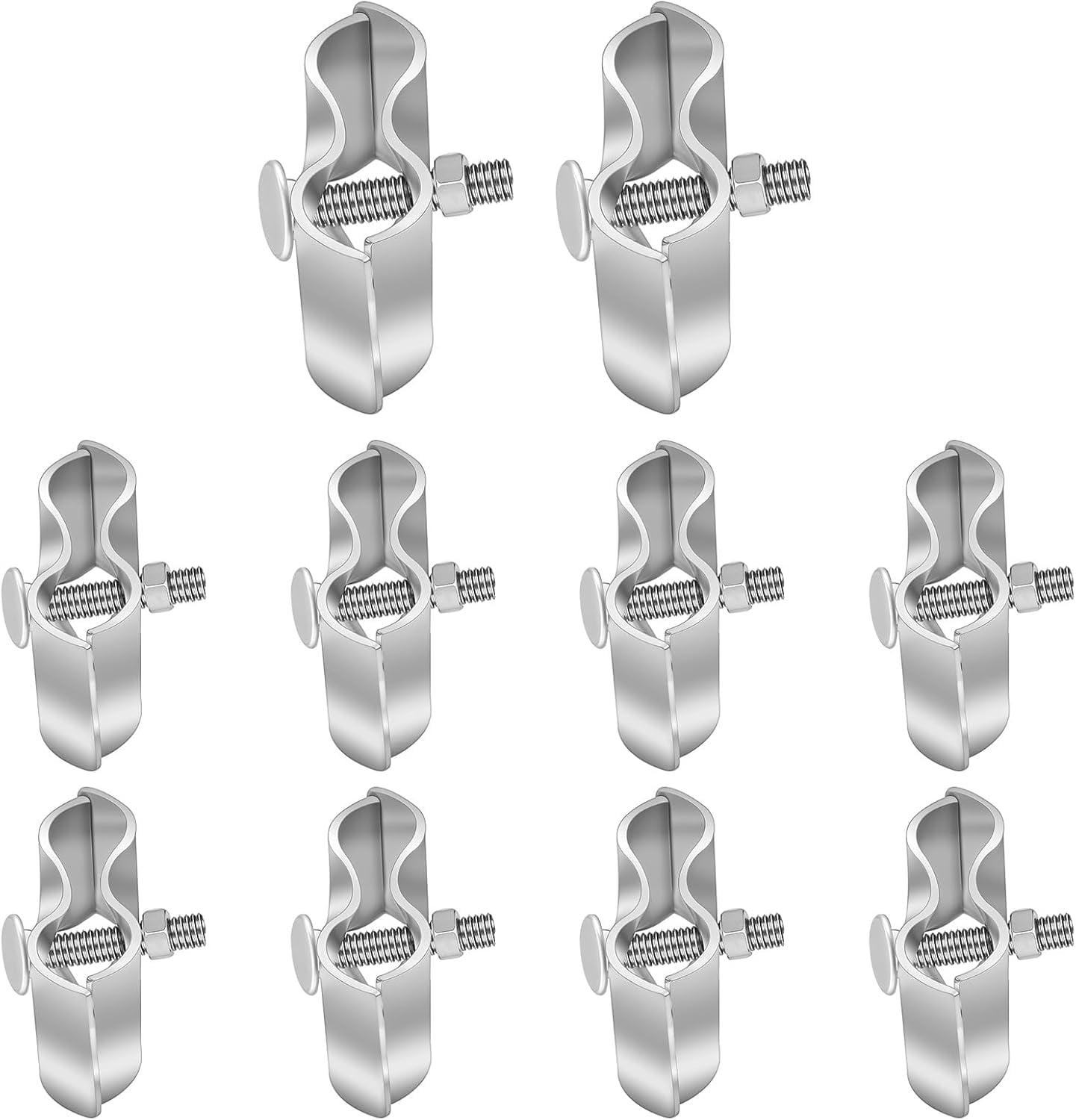 10 Set Chain Link Fence Panel Clamps - Dog Kennel Clamps: for 1-3/8 ...