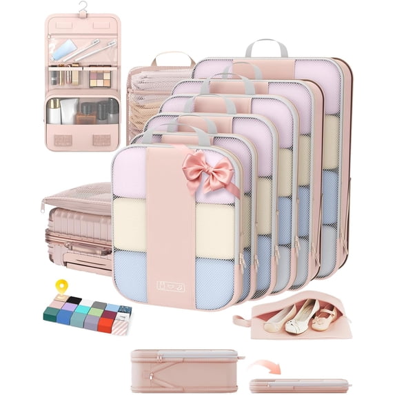 10 Set Compression Packing Cubes for Travel Gifts Mom Women,General ...