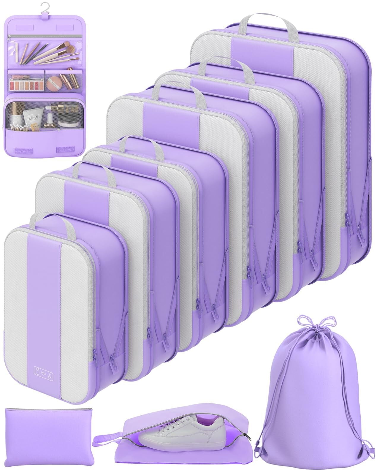10 Set Compression Packing Cubes for Travel Women Mom,Luggage Clothes ...