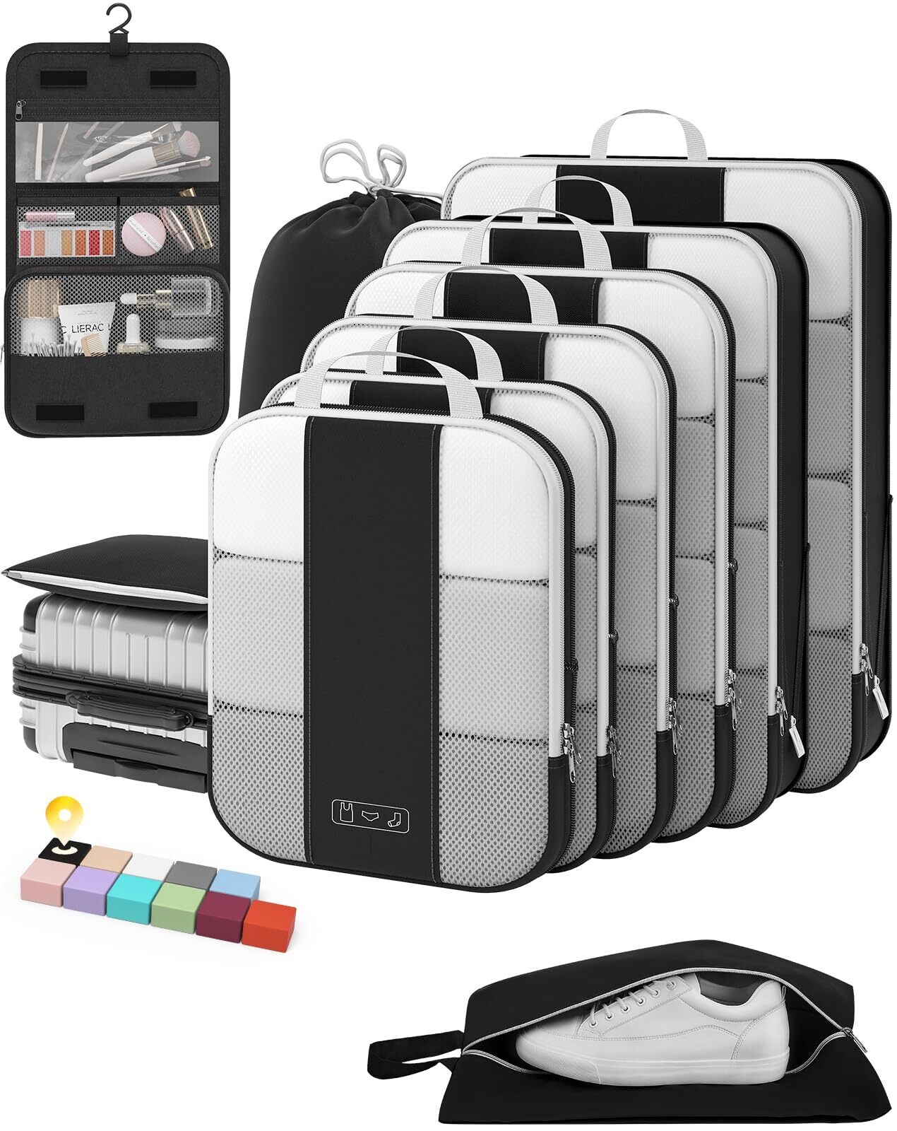 10 Set Compression Packing Cubes for Travel Women Mom,Luggage Clothes ...