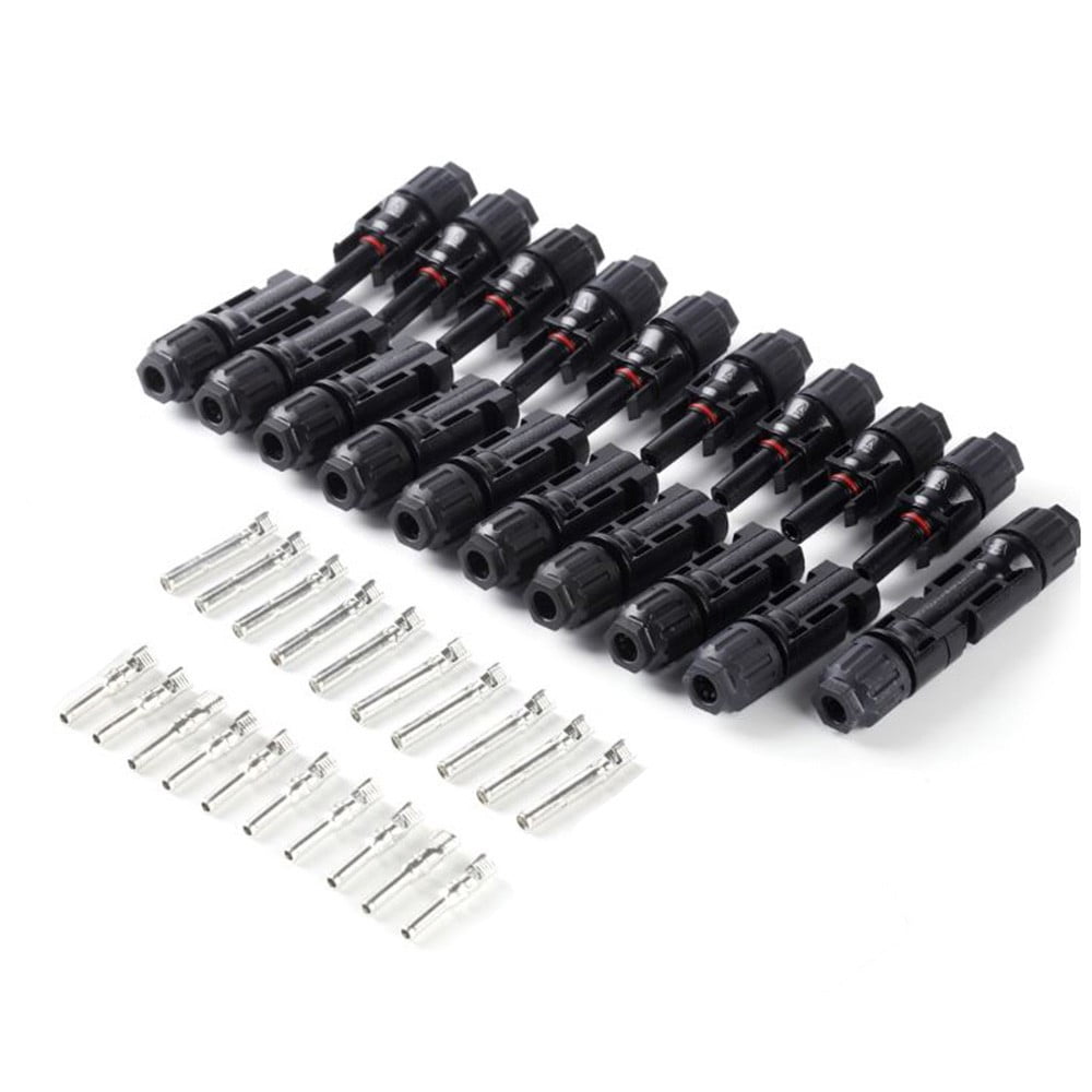 10 Set Connector Pv Solar Male Female Ip65 Waterproof 1000V 45A-12＆10 ...