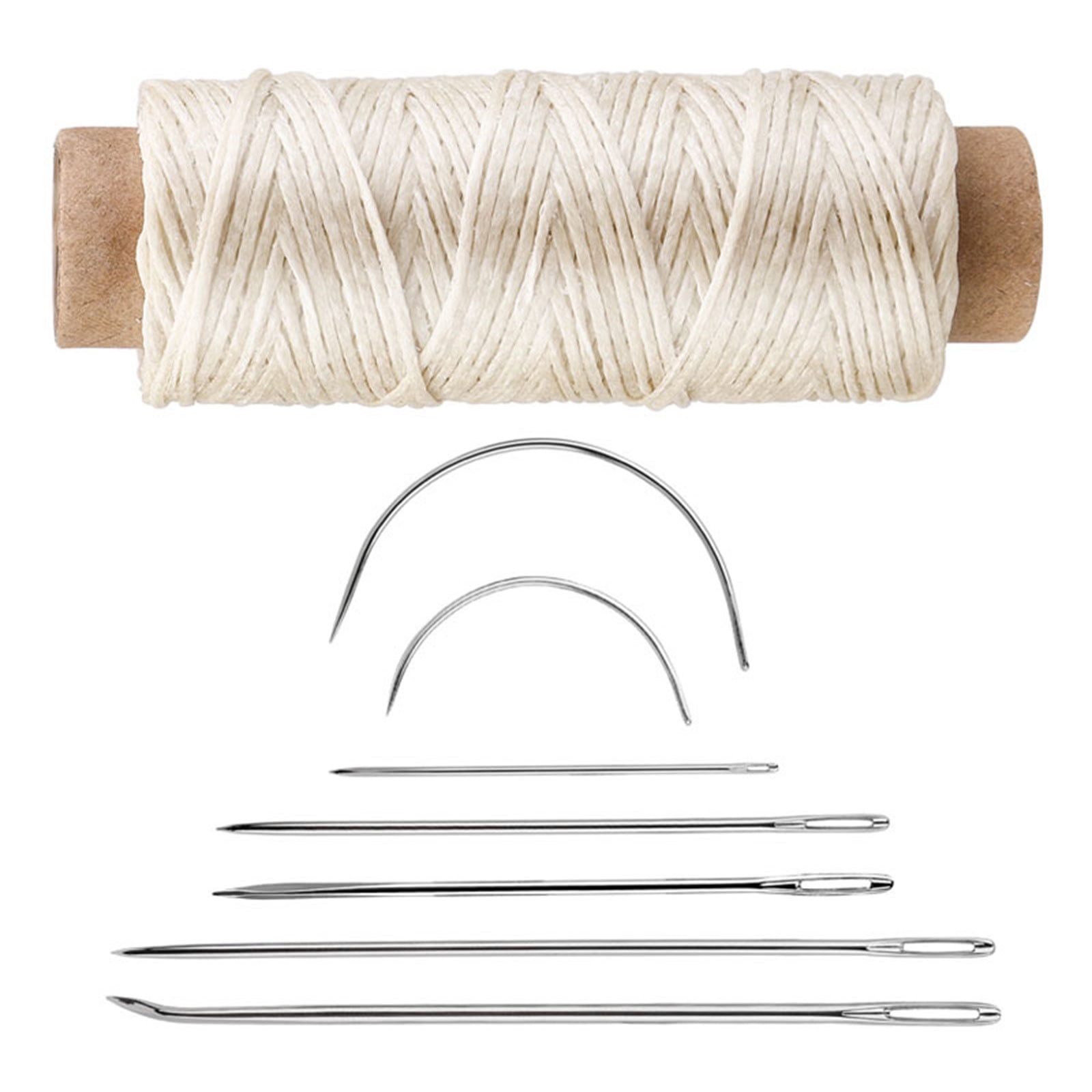 10 Set Leather Hand Sewing Needle Set Curved Needle with Waxed Thread ...
