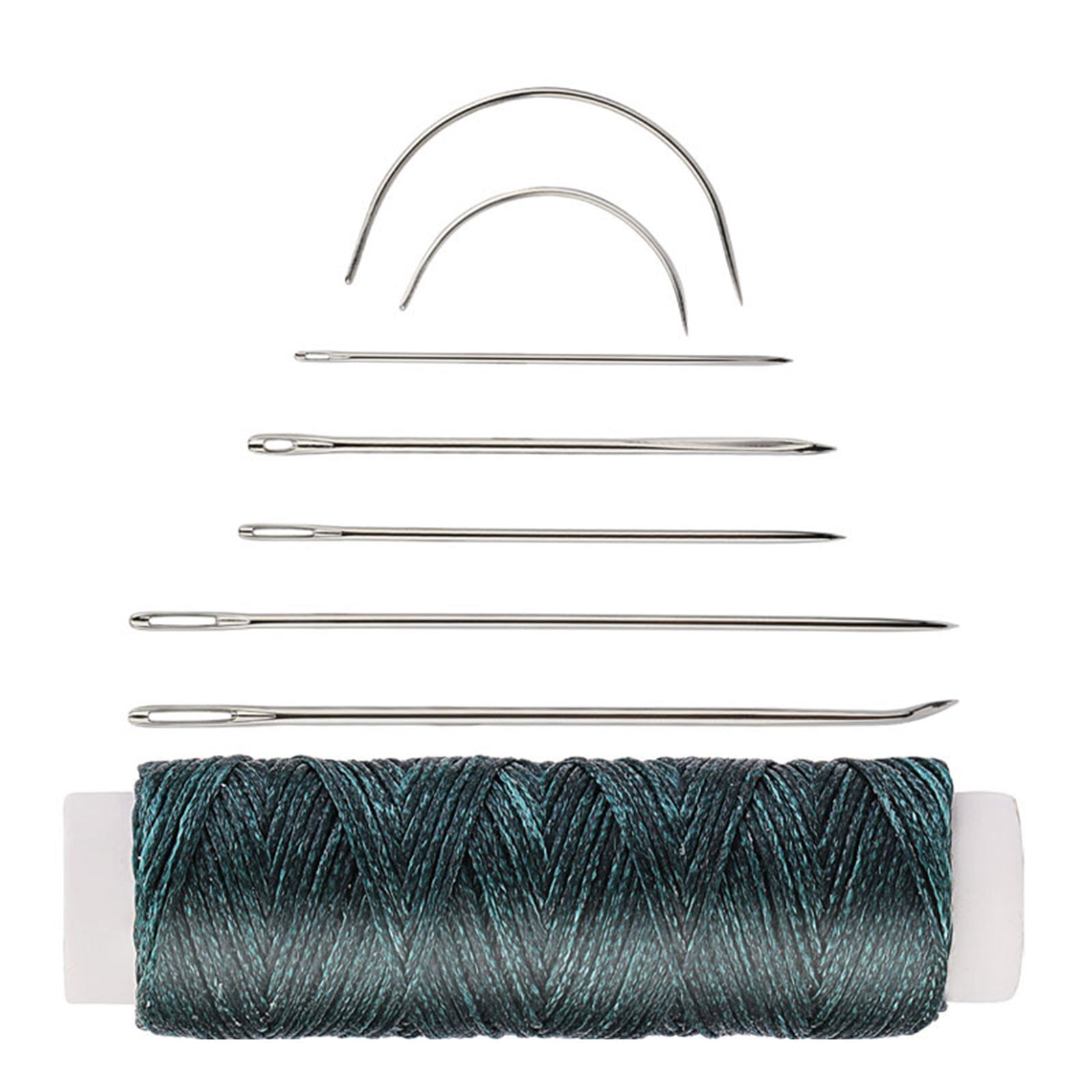 10 Set Leather Hand Sewing Needle Set Curved Needle with Waxed Thread ...