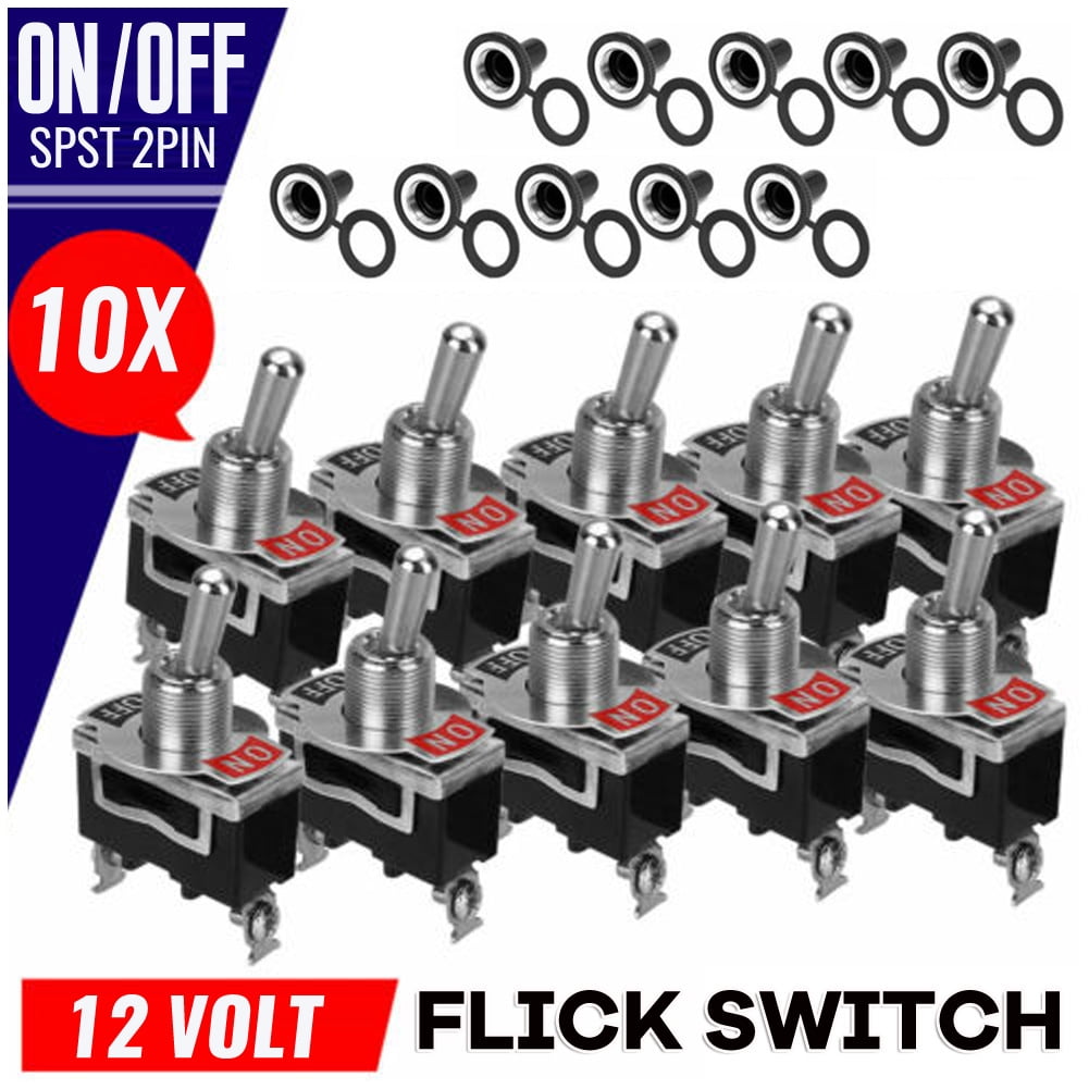 10 Set Marine Toggle Switch 12V Boat Automotive Car Spst 2 Pin ...