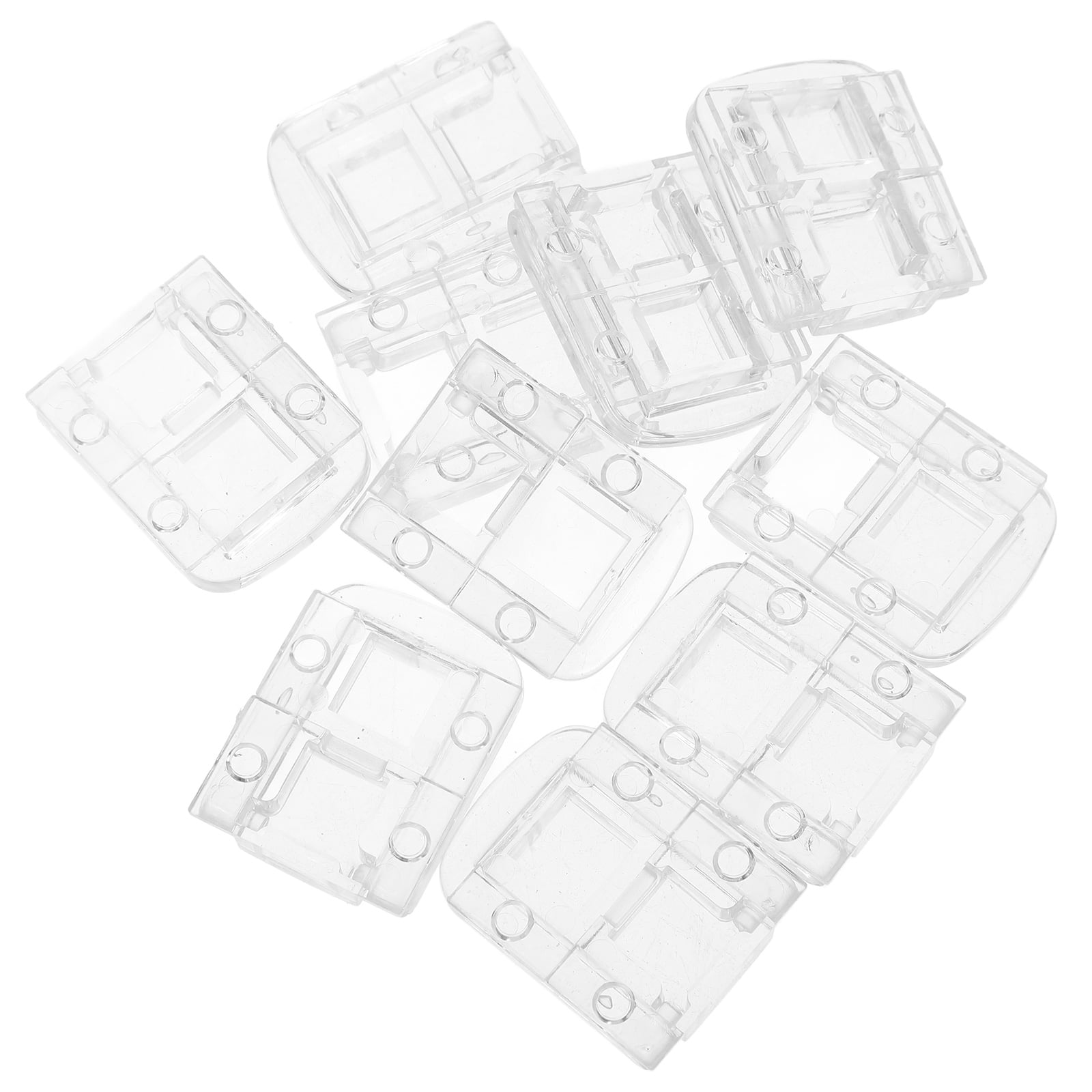 10 Set Mini Hinge Hasp Clear Acrylic Lock Hasp with Buckle Clear Box ...