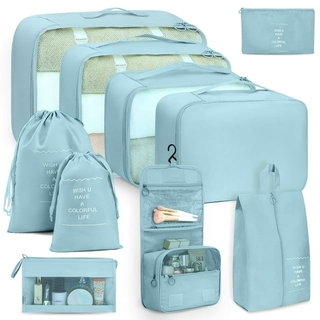 10 Set Packing Cubes Luggage Organizers for Travel Accessories ...