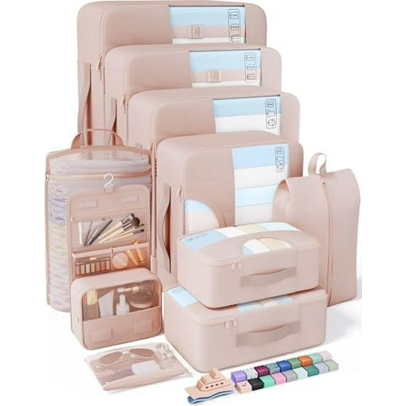 10 Set Packing Cubes for Travel, Beach Vacation Essentials Accessories ...