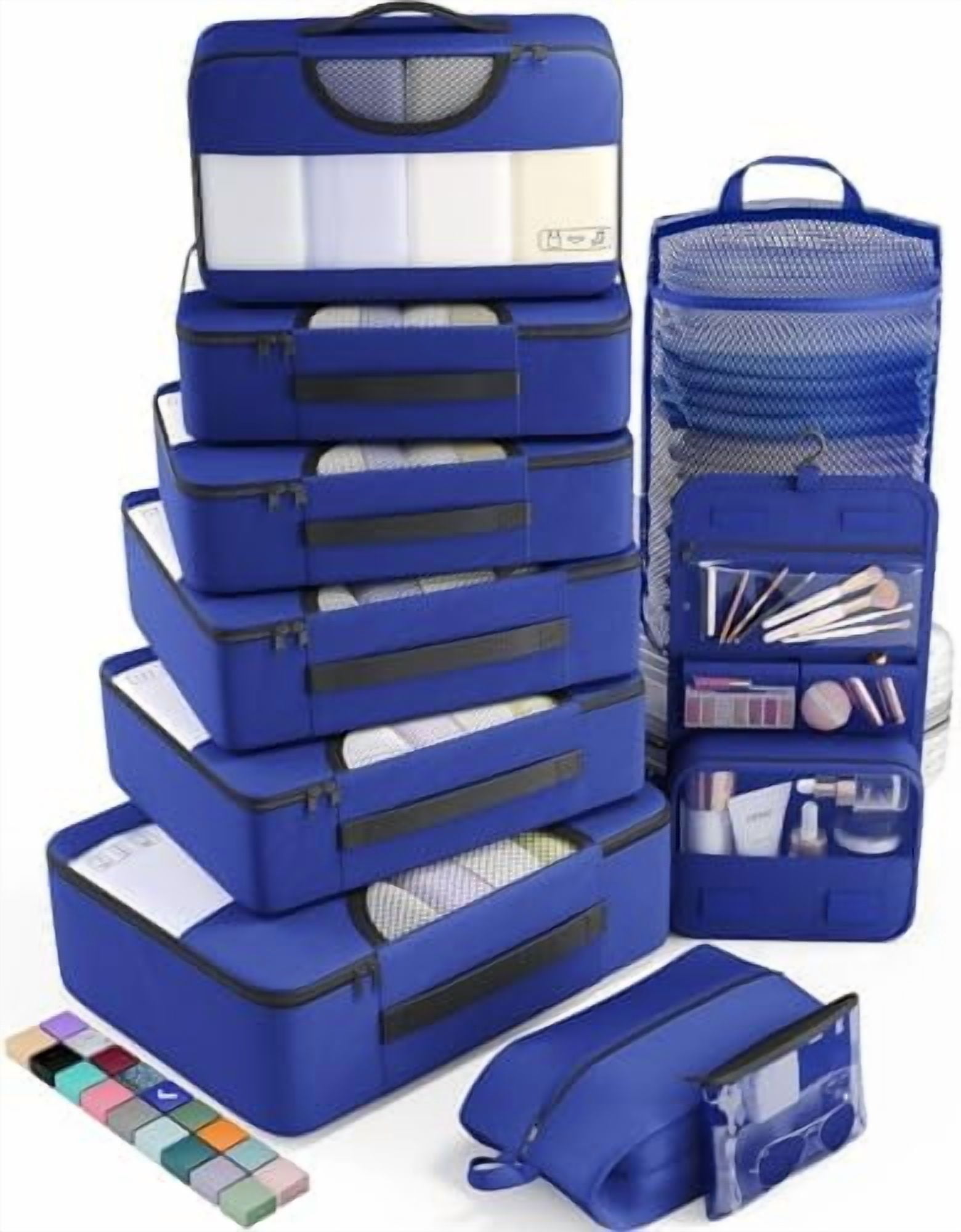 10 Set Packing Cubes for Travel Essential, Suitcase Organizer Bags in 4 ...