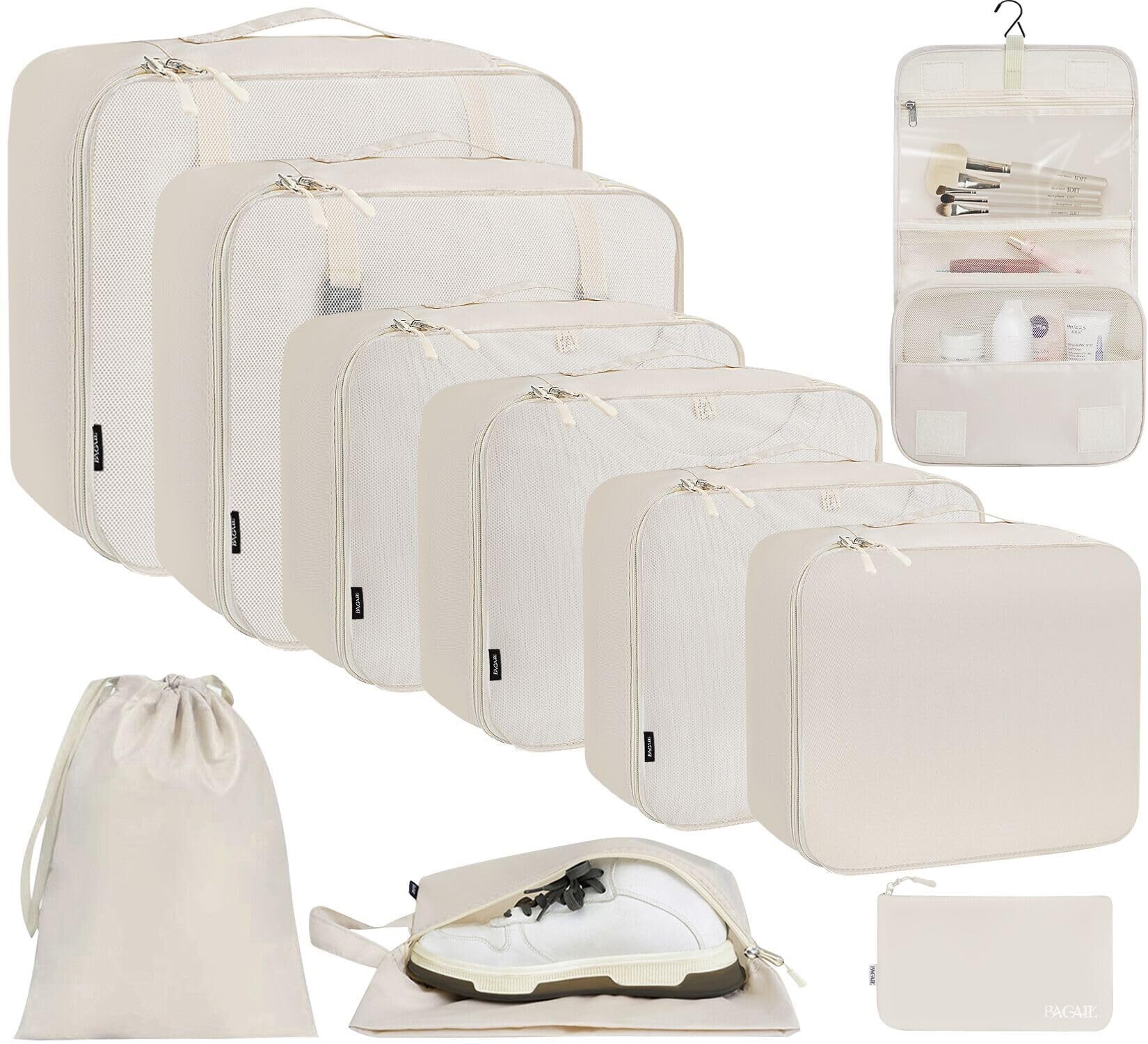 10 Set Packing Cubes Various Sizes Packing Organizer for Travel ...