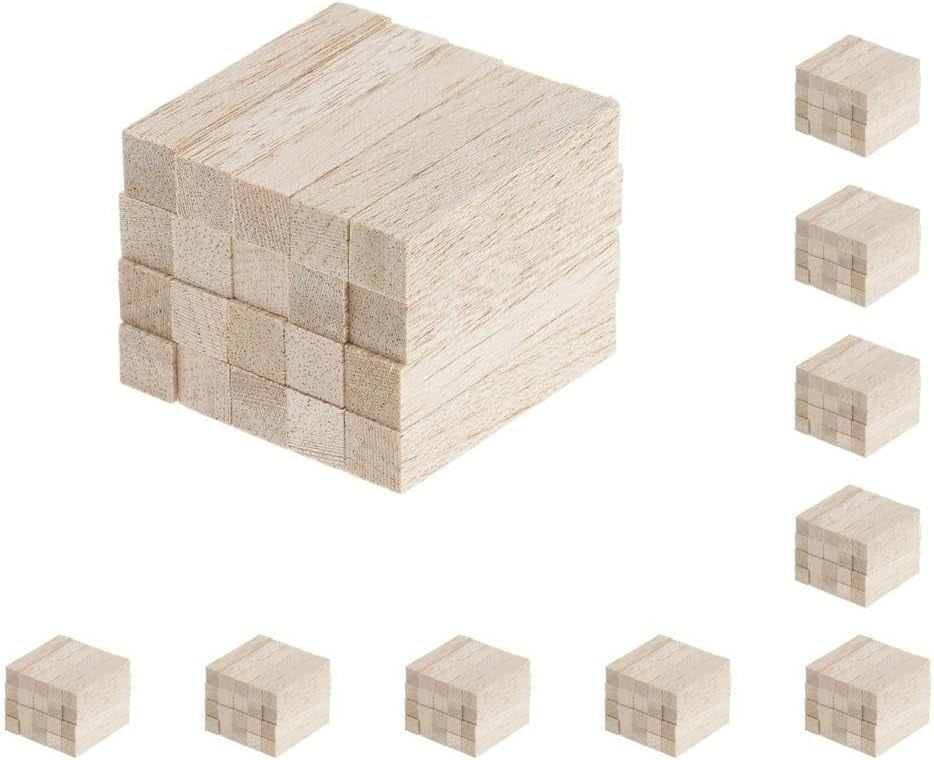 10 Set Pine Wood Stick Unfinished Woodcraft Square Stick Dowel Rod 50mm ...