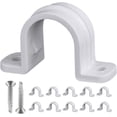 10 Set Pipe Clamps,SCH 1 in (32 MM) PVC Strap Clips,Two Hole Plastic ...