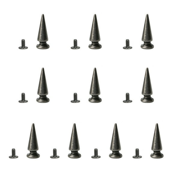 10 Set Punk Spikes Apparel Decoration Spikes Alloy Rivets Fashion ...