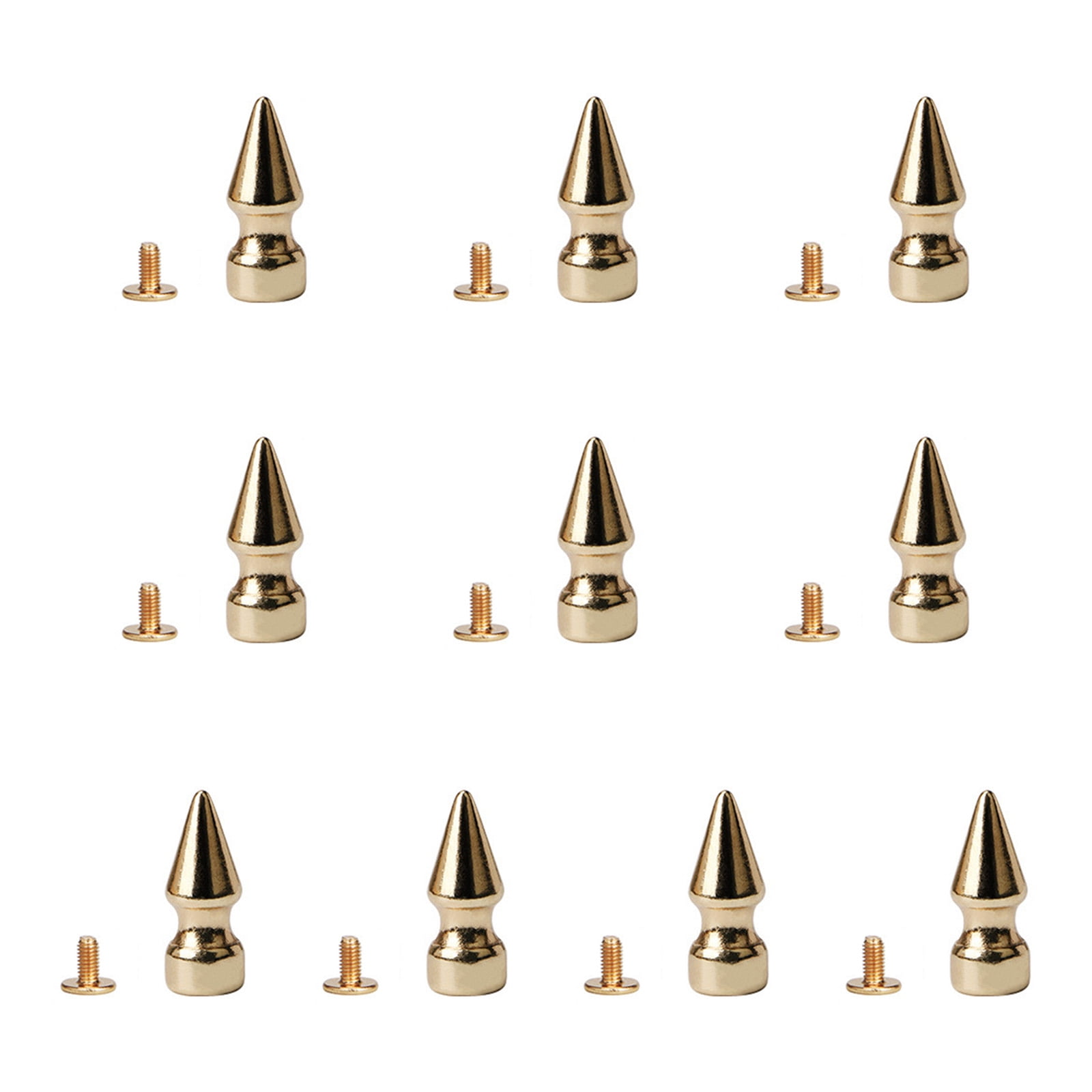 10 Set Punk Spikes Apparel Decoration Spikes Alloy Rivets Fashion ...