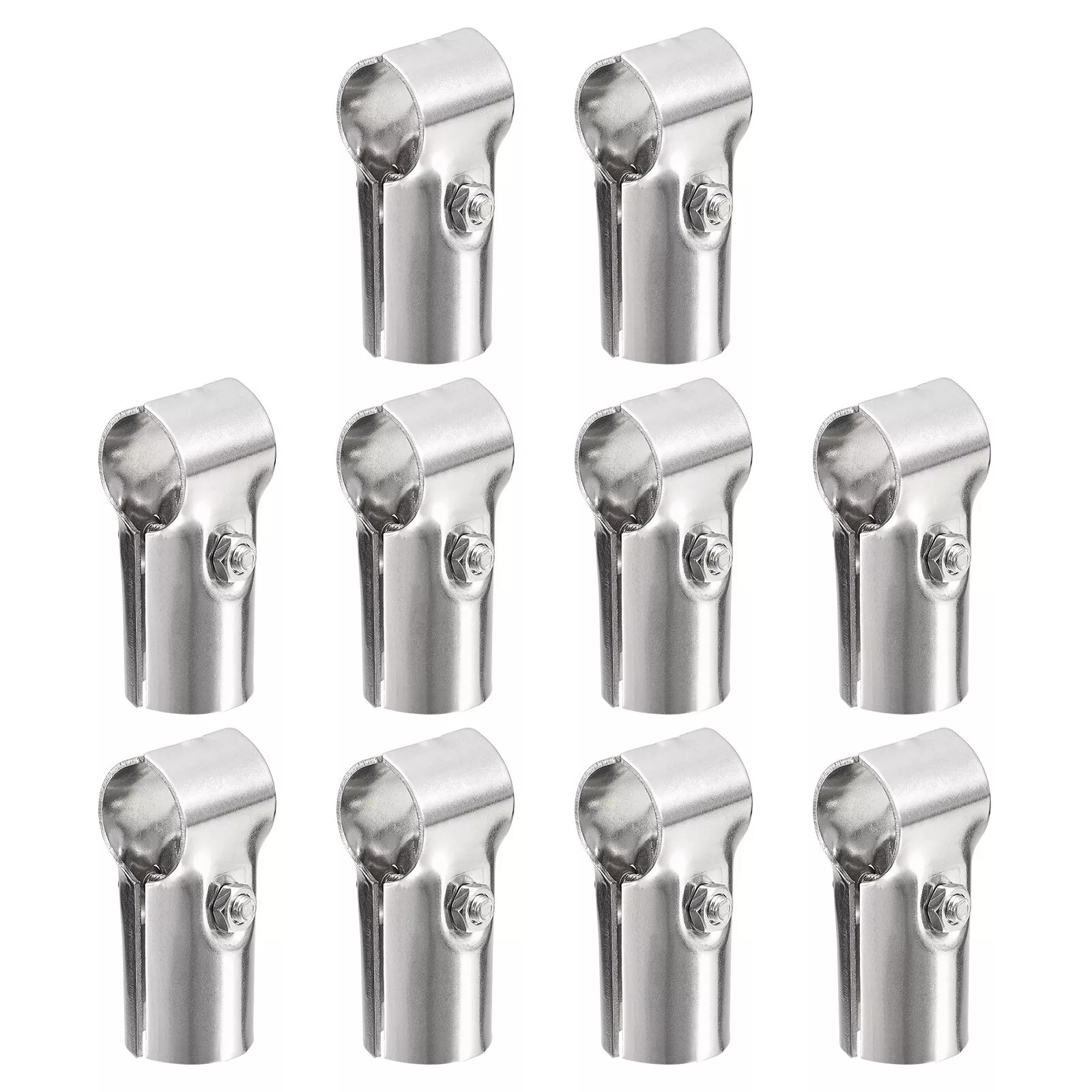 10 Set Structural Pipe Connector Joint Pipe Clamps 180 Degree 2 Way ...