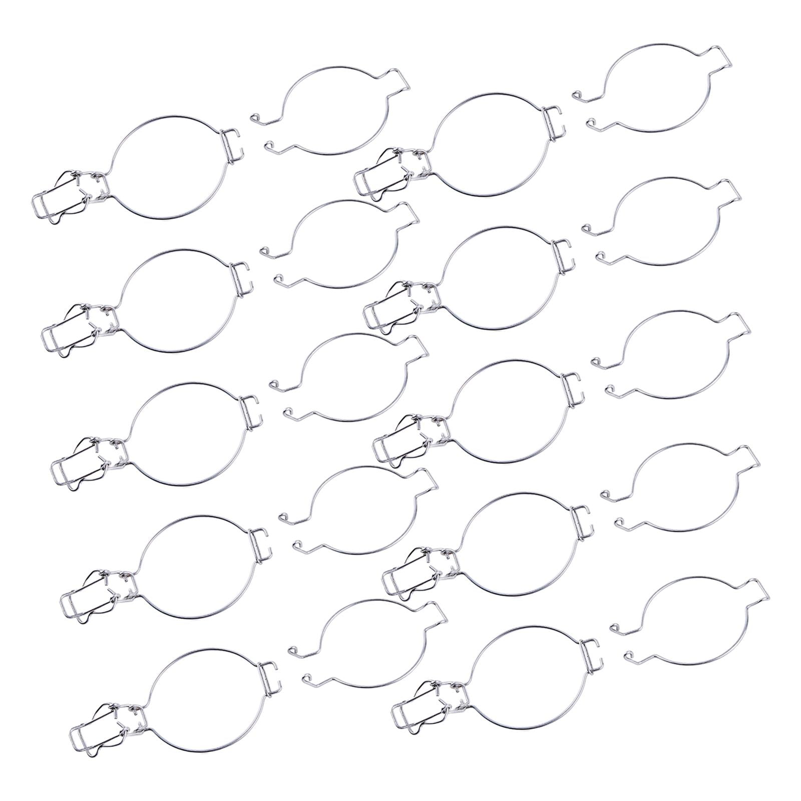 10 Set Wire Clamp Glass Jar Sealed Buckle Locking Clamps Stainless ...