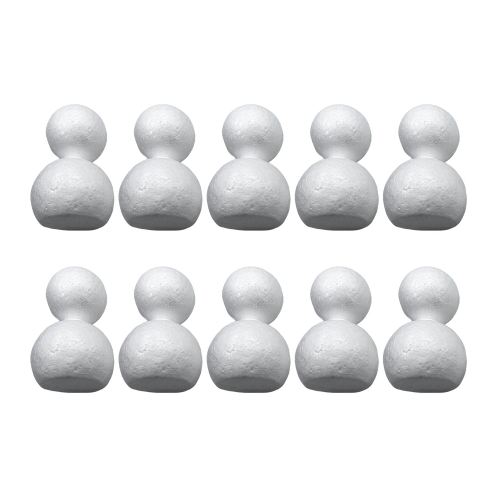 10 Set Xmas Snowman Models Craft Foam Balls Funny Festival DIY Material ...