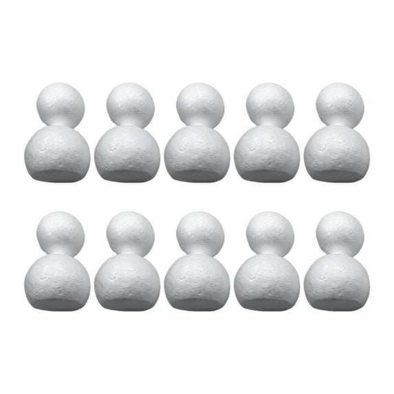 10 Set Xmas Snowman Models Craft Foam Balls Funny Festival DIY Material ...