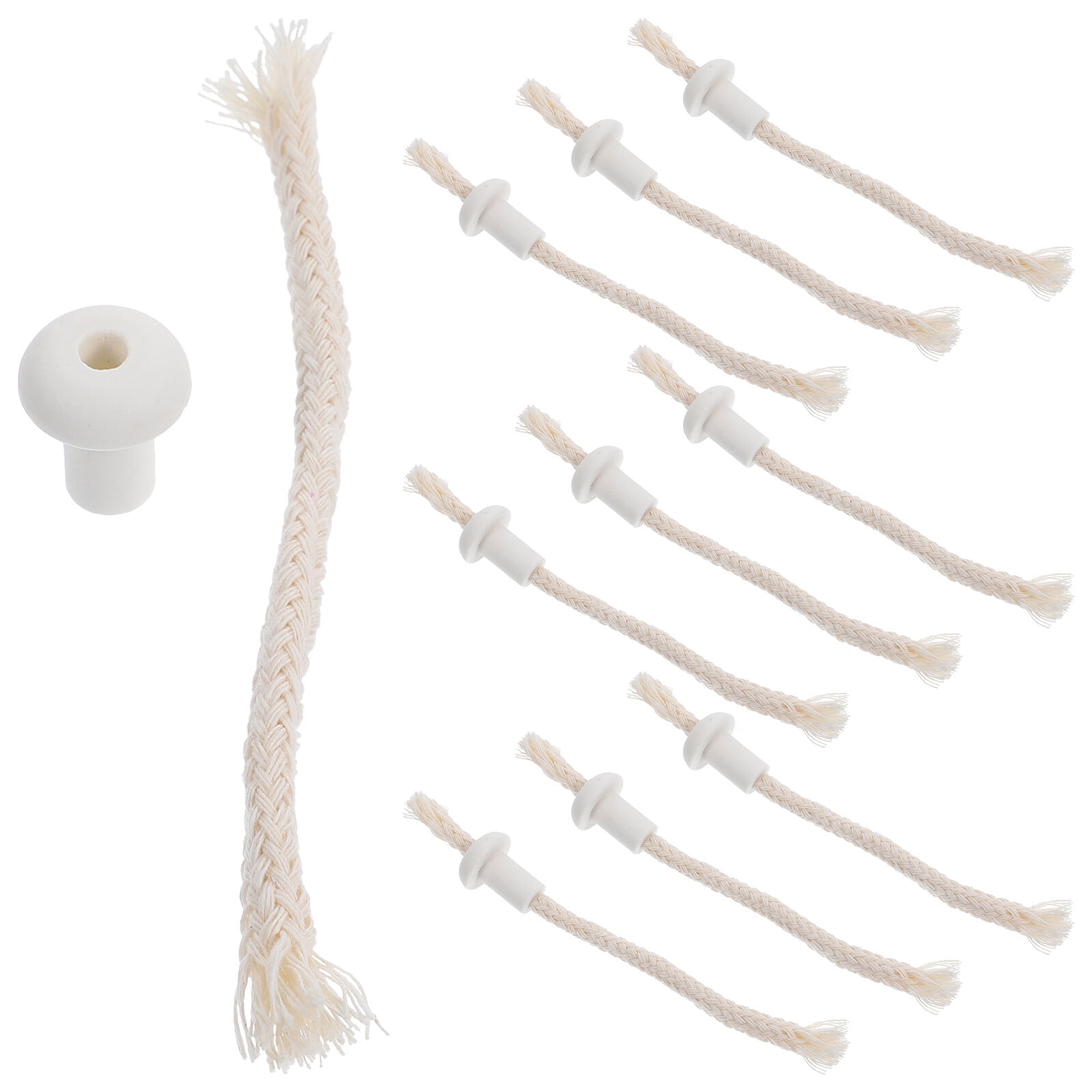 10 Set Wicks Labs Alcohol Lamp Cotton Wicks with Ceramic Holders ...