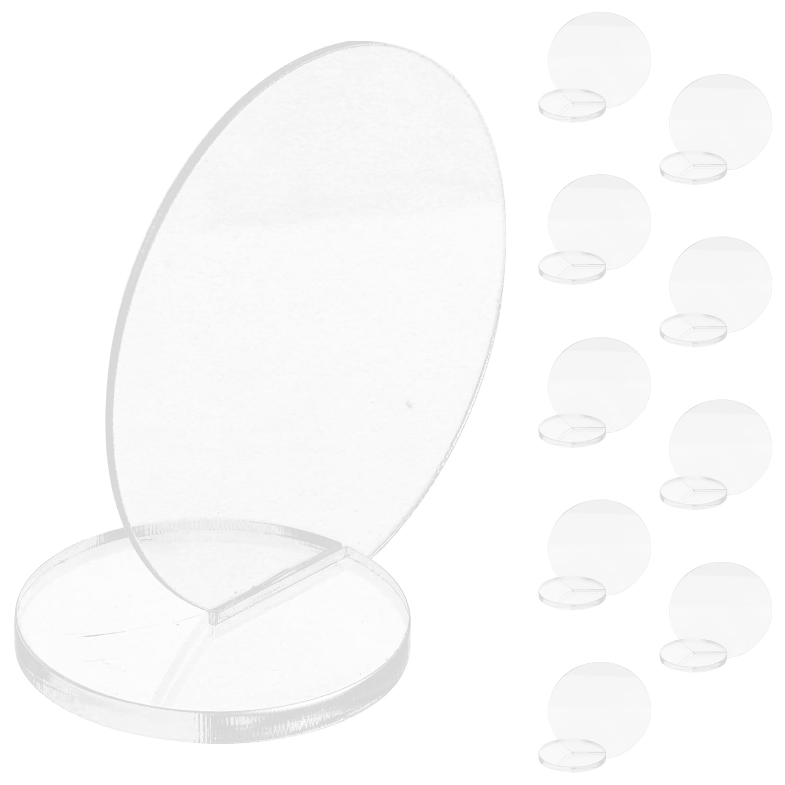 10 Set of Party Round Acrylic Sign Table Signs with Stands Table Number ...