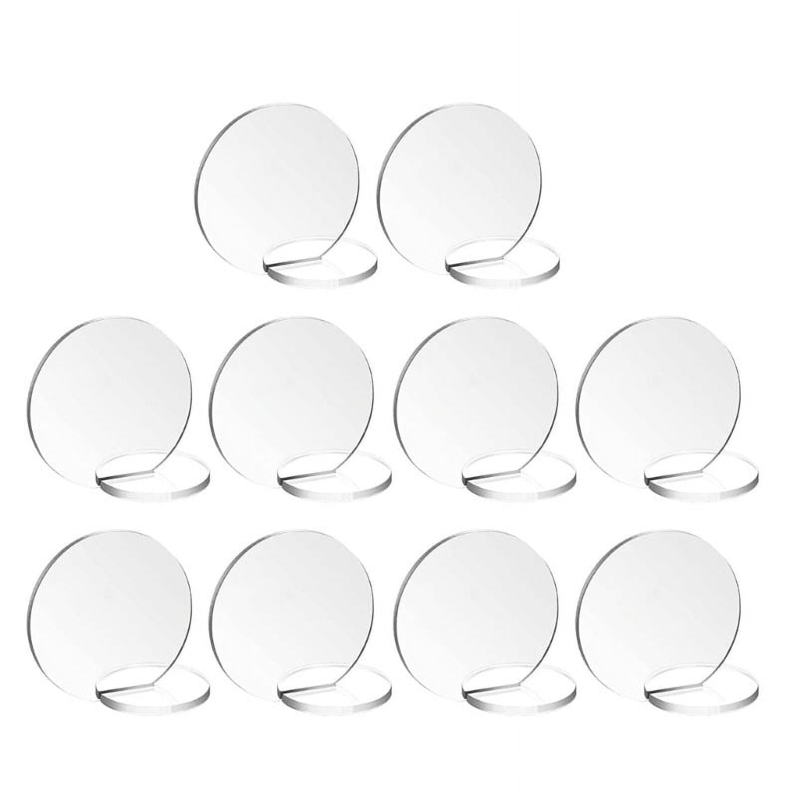 10 Set of Party Round Acrylic Sign Table Signs with Stands Table Number ...