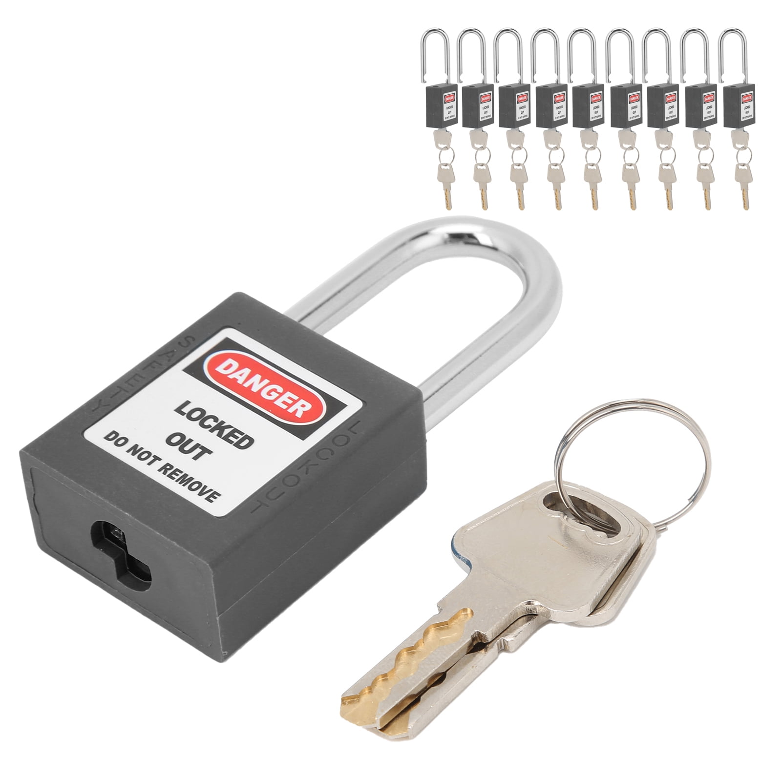 10 Sets 1.5in Safety Padlocks,Safety Lockout Padlock,Anti‑Skid Padlock ...