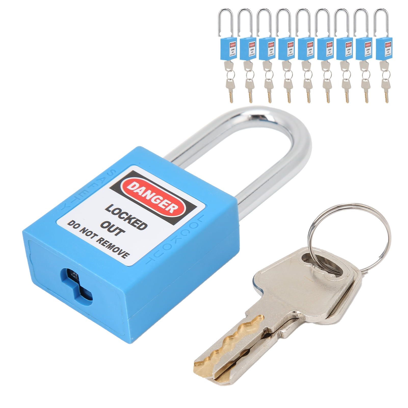 10 Sets 1.5in Safety Padlocks,Safety Lockout Padlock,Anti‑Skid Padlock ...