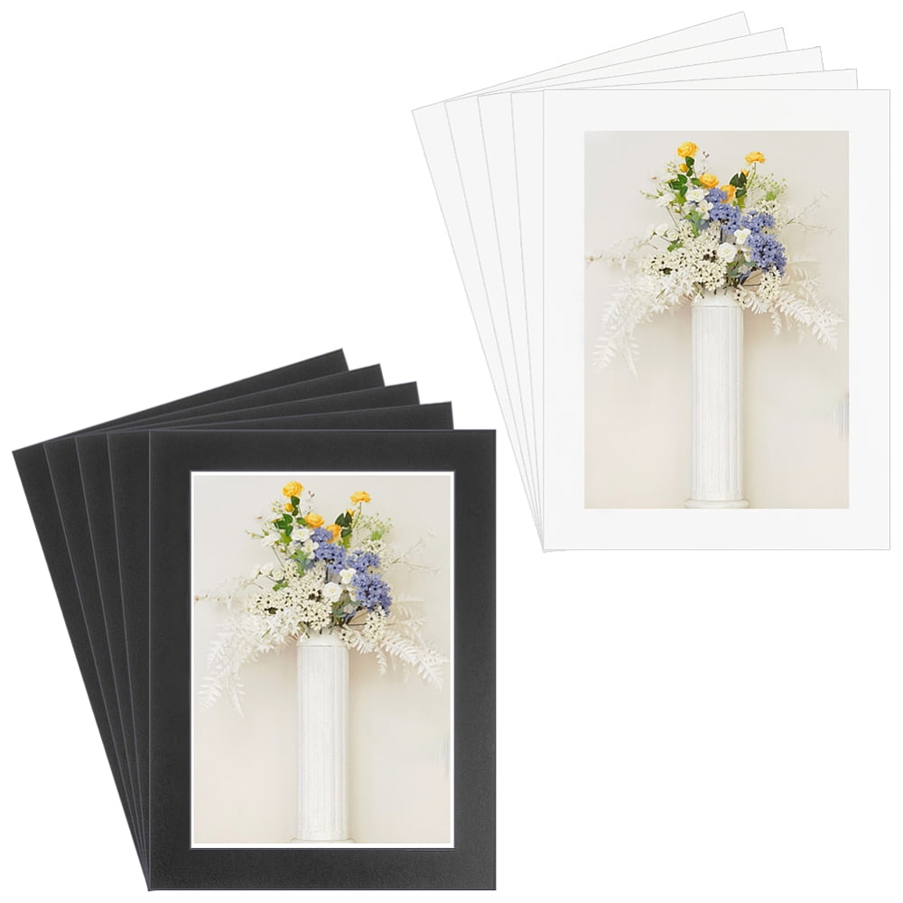 10 Sets 13.7x10.4in Picture Frame Mats Paper Black White Photo Core ...