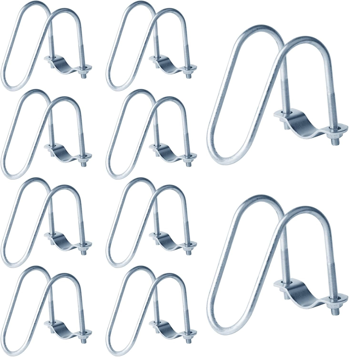 10 Sets 2" x 2" O.D. Cross-Connector Vertical Pipe Clip Crossover ...