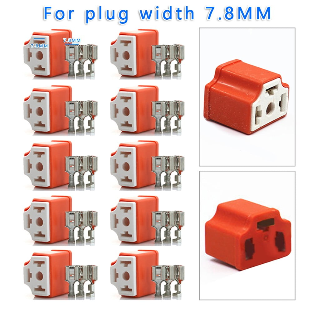10 Sets 9003 H4 Bulb Headlight Connector Plug Lamp Socket Ceramic For ...
