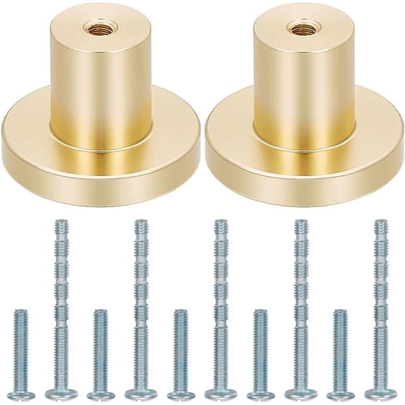 10 Sets Aluminium Alloy Cabinet Hardware Door Handle Sets Flat Round ...