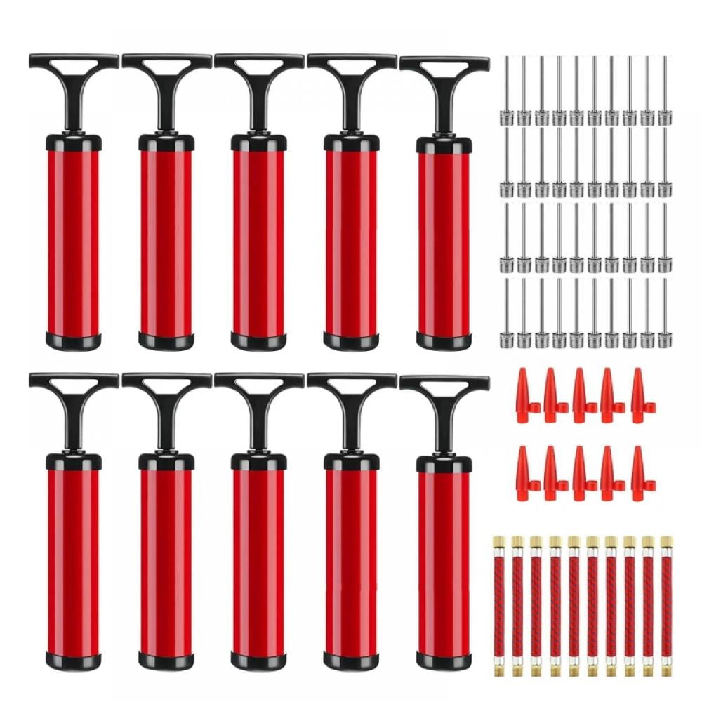 10 Sets Ball Pump, Portable Hand Air Ball Pump Inflator Kit with Needle ...