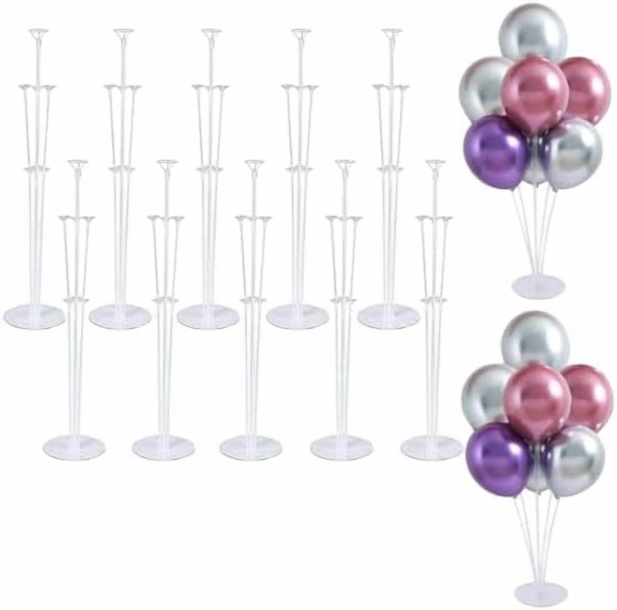 10 Sets Balloon Stand Kits, Balloon Sticks Holder with Base for Table ...