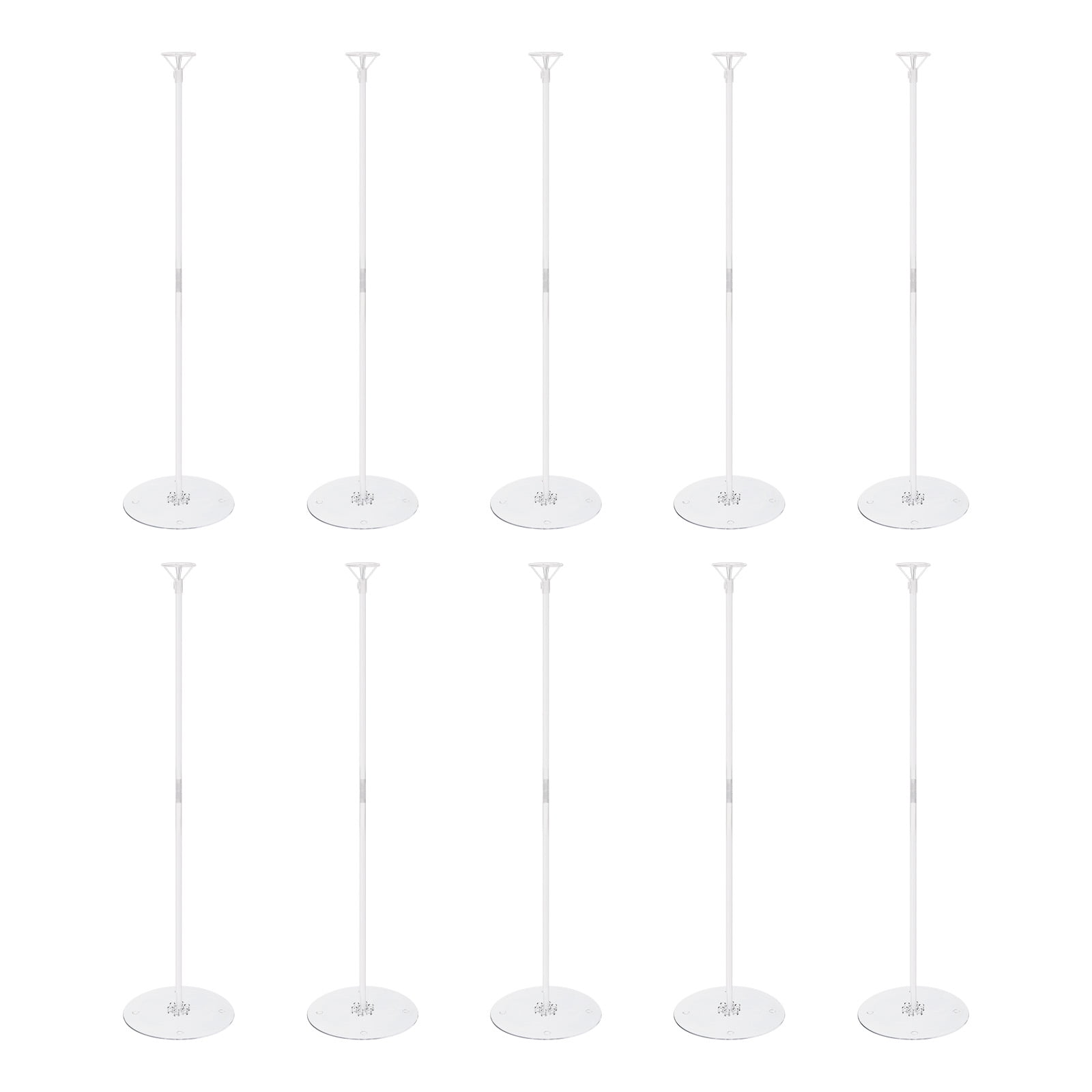 10 Sets Balloon Stands for Table, 27.5inch Balloon Sticks with Base ...