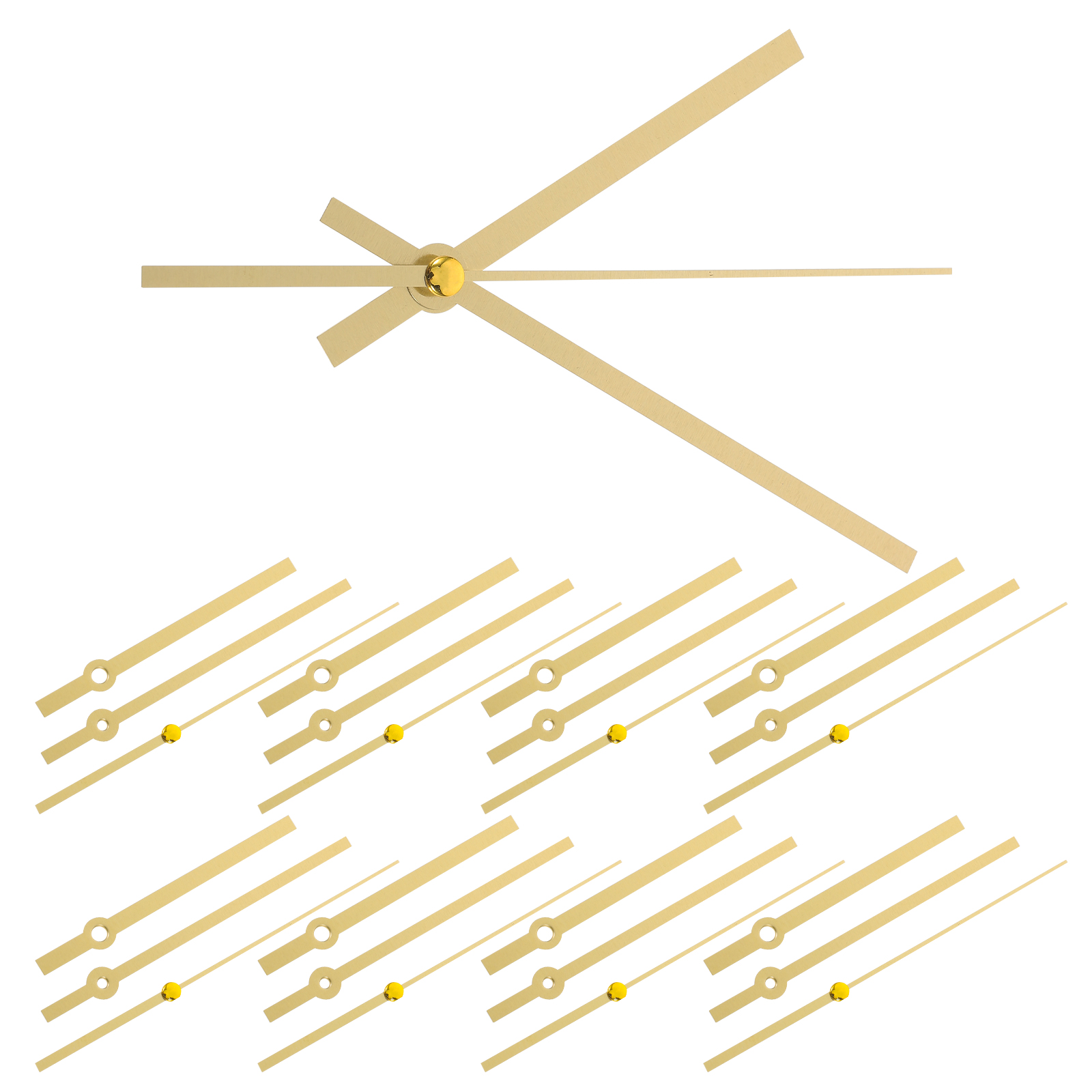 10 Sets Block Metal Clock Hand Work Man 16.80X0.50X0.40CM Golden ...