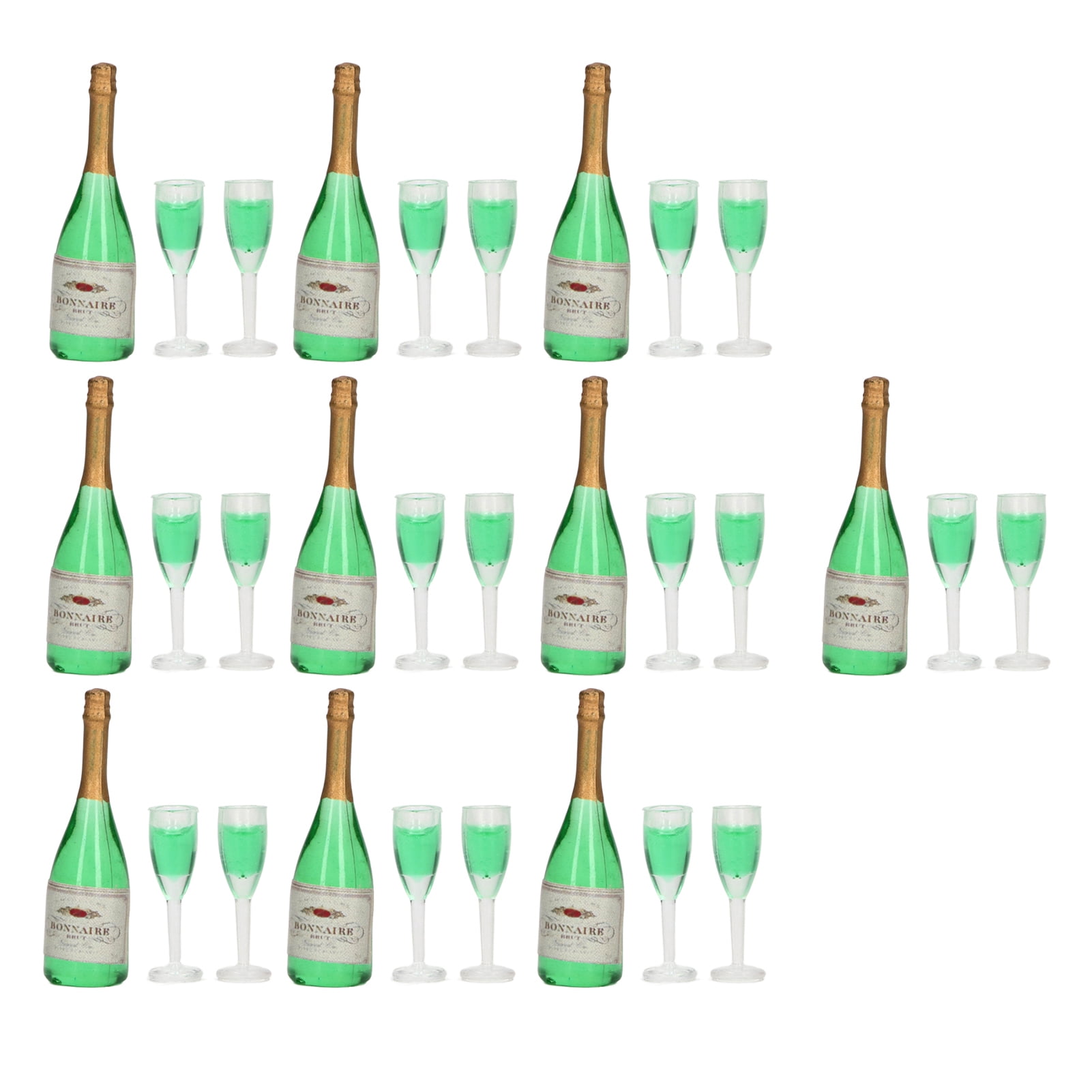 10 Sets Champagne Set DIY Miniature Simulation Model Miniature Wine ...