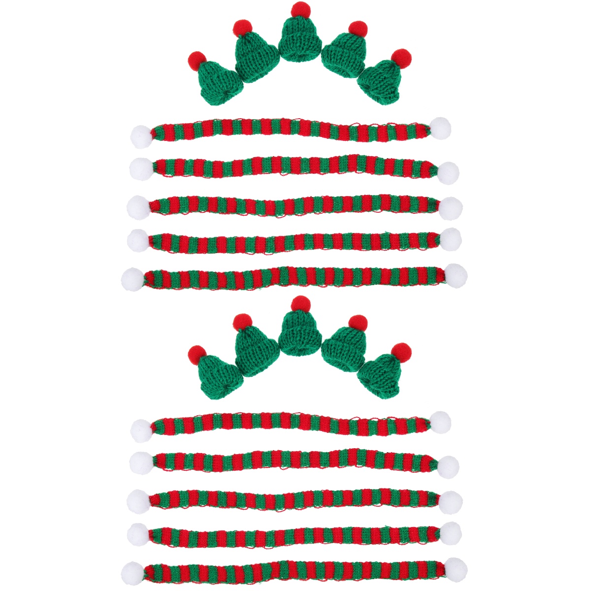 10 Sets Christmas Mini Hat Has Christmas Decorations Wine Bottle Mini ...