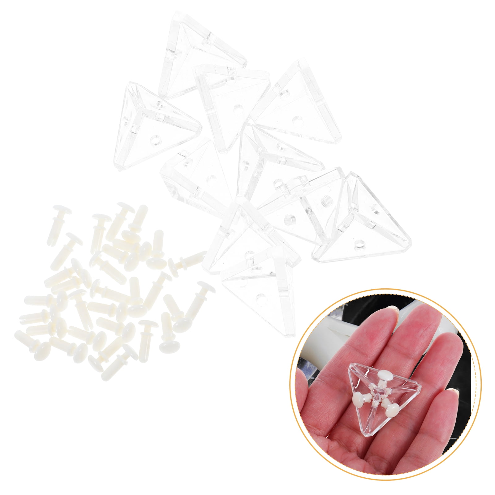 PENIKOKO Support Brackets For Furniture Acrylic Clip Transparent 10 ...