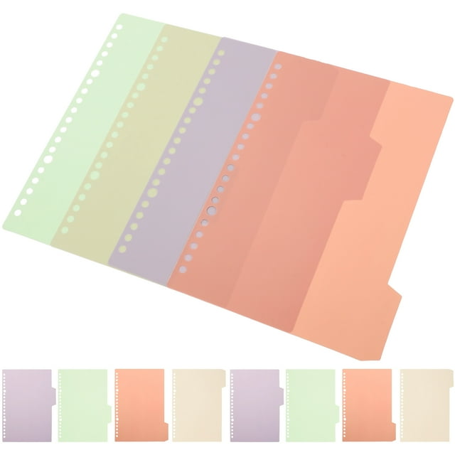 10 Sets Colored Binder Dividers Fine Point Index Tab Notebook Pages ...