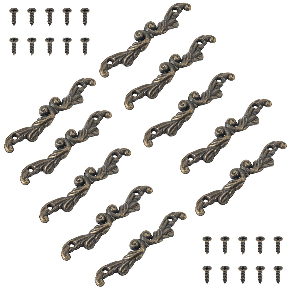 10 Sets Decorative Pull Handle Metal Bronze Pulls Vintage Knobs Handles ...