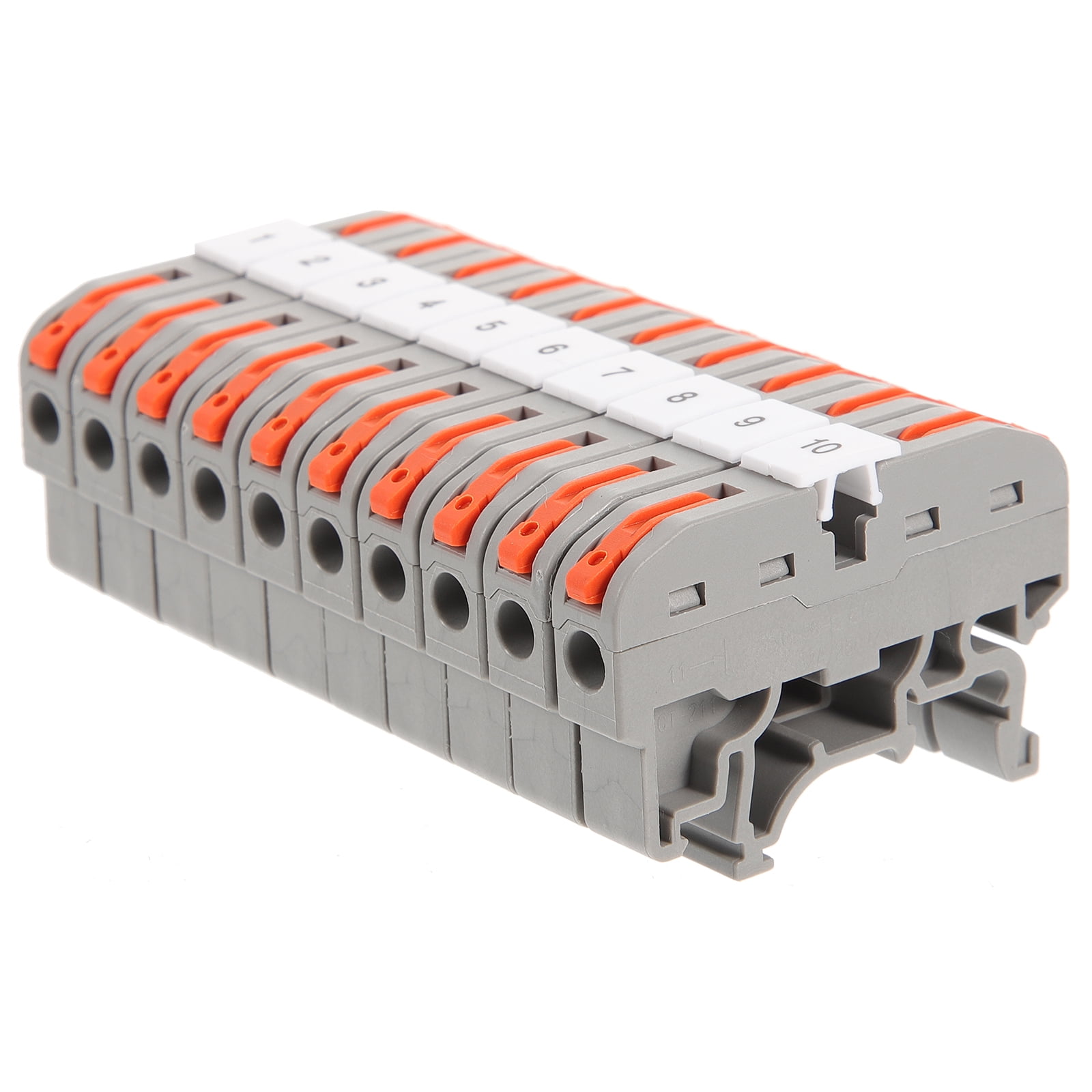 10 Sets Din Rail Terminal Connector Block Electrical Screw Terminal ...
